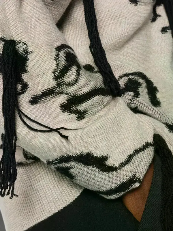 Stella McCartney Horse-pattern Fringed Sweater