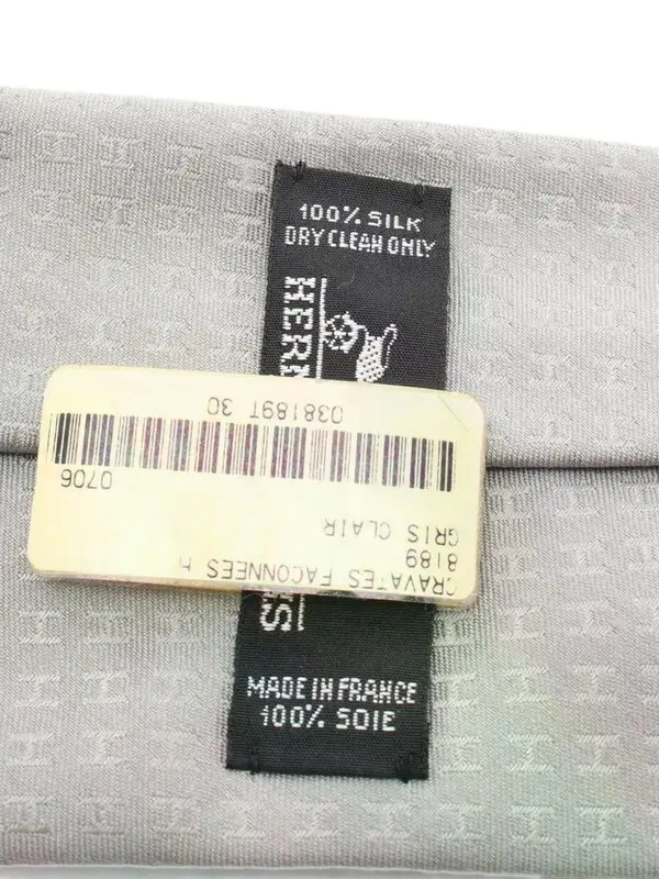 Hermès H Pattern Silk Jacquard Neck Tie