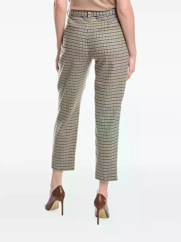 Brunello Cucinelli Plaid Belted Trousers