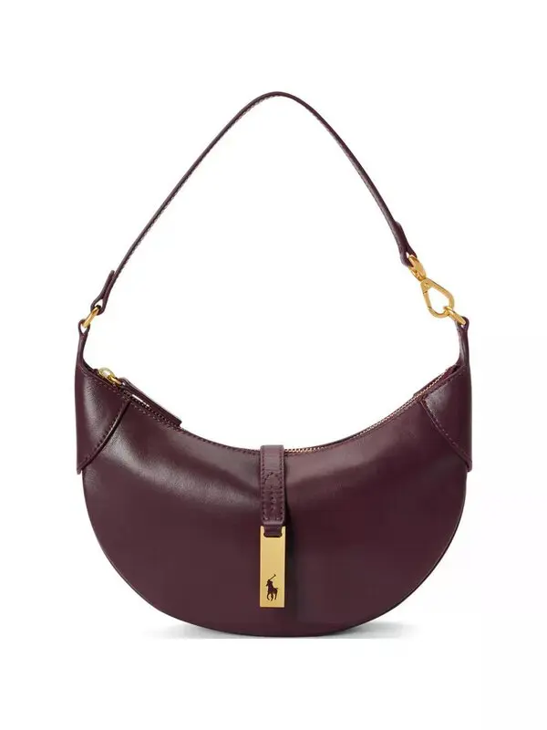 Polo Ralph Lauren Pony Plaque Leather Shoulder Bag