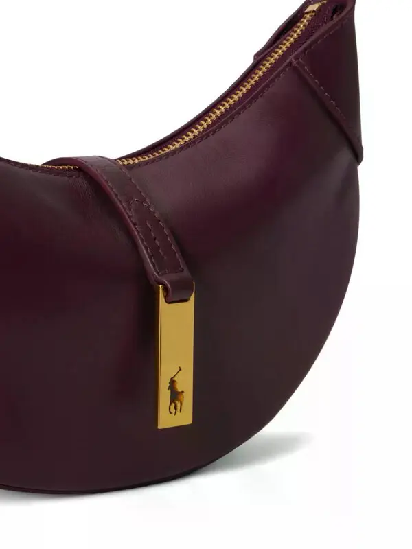 Polo Ralph Lauren Pony Plaque Leather Shoulder Bag