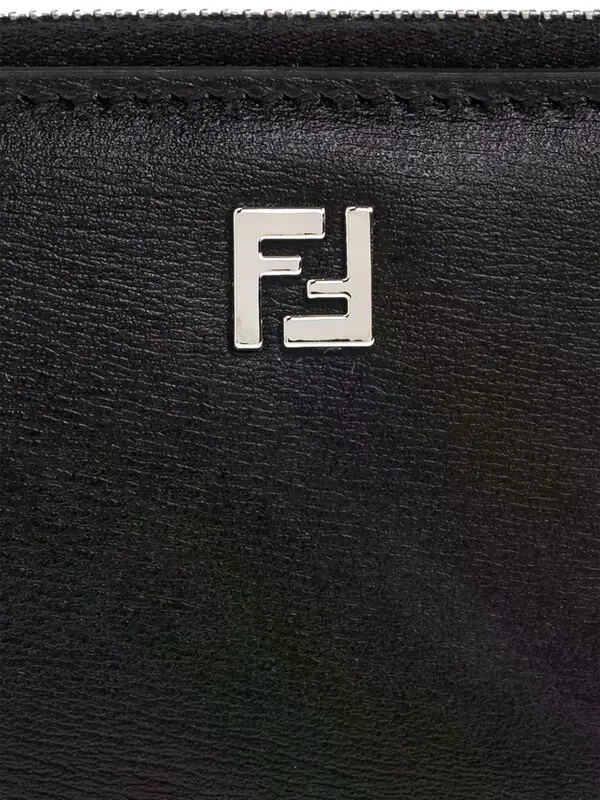Fendi Mini Ff Logo-plaque Leather Wallet