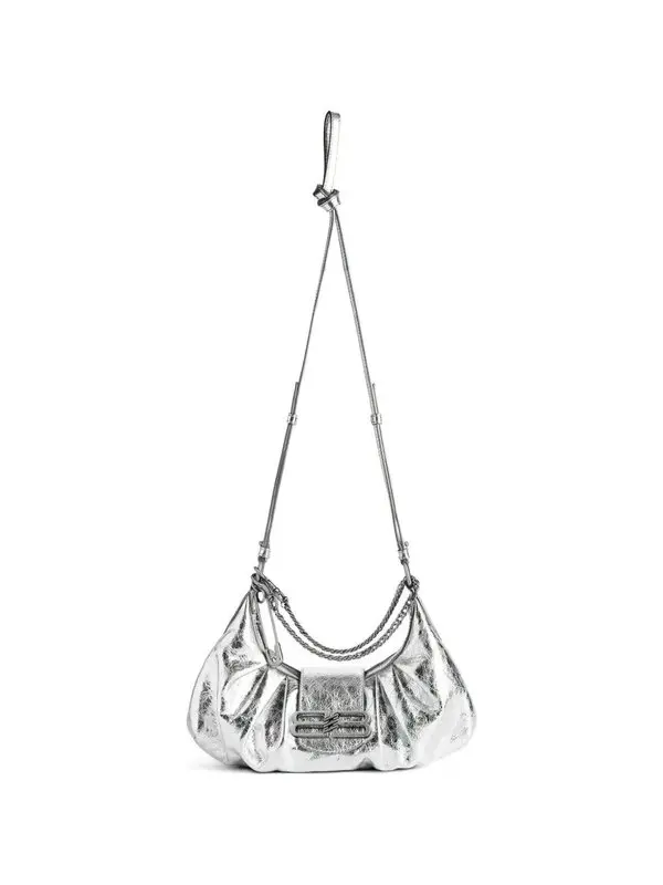 Balenciaga Small Pamela Shoulder Bag - Silver