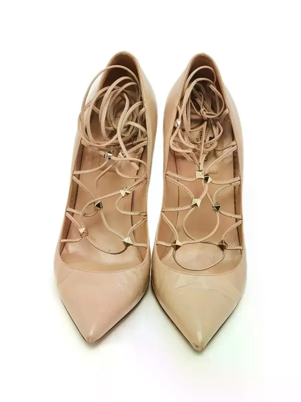 Valentino Garavani Rockstud Lace-up Heeled Pumps