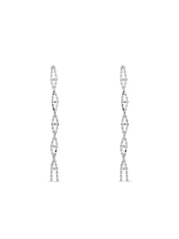 Balenciaga Riviera Crystal-embellished Wave Earrings