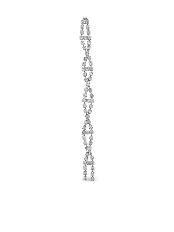 Balenciaga Riviera Crystal-embellished Wave Earrings