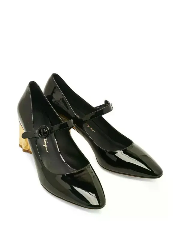 FERRAGAMO Patent Leather Mary Jane Pumps