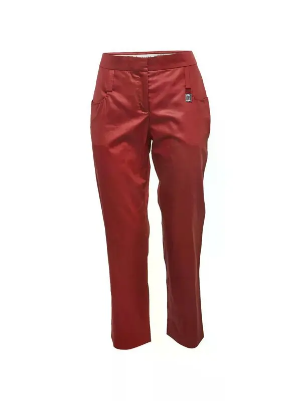Celine Straight-fit Poplin Trousers - Red