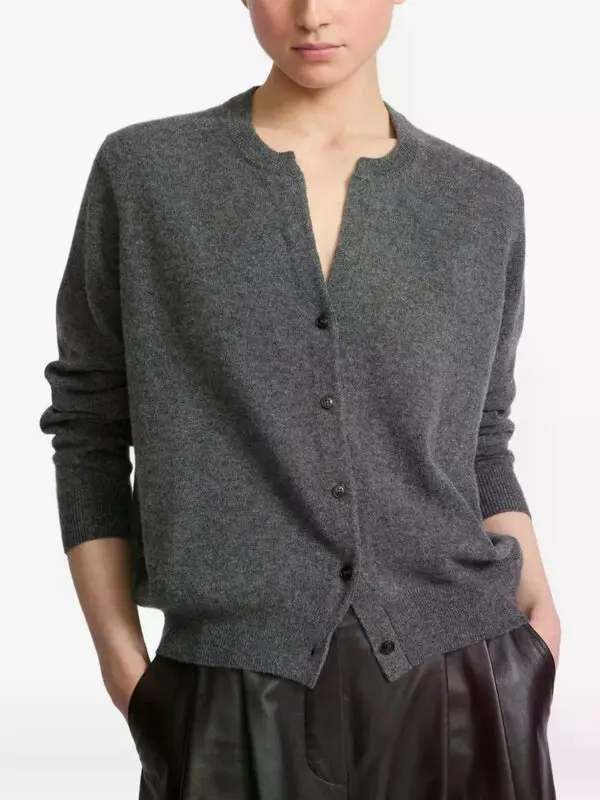 YVES SALOMON Asymmetric Button Cashmere Cardigan