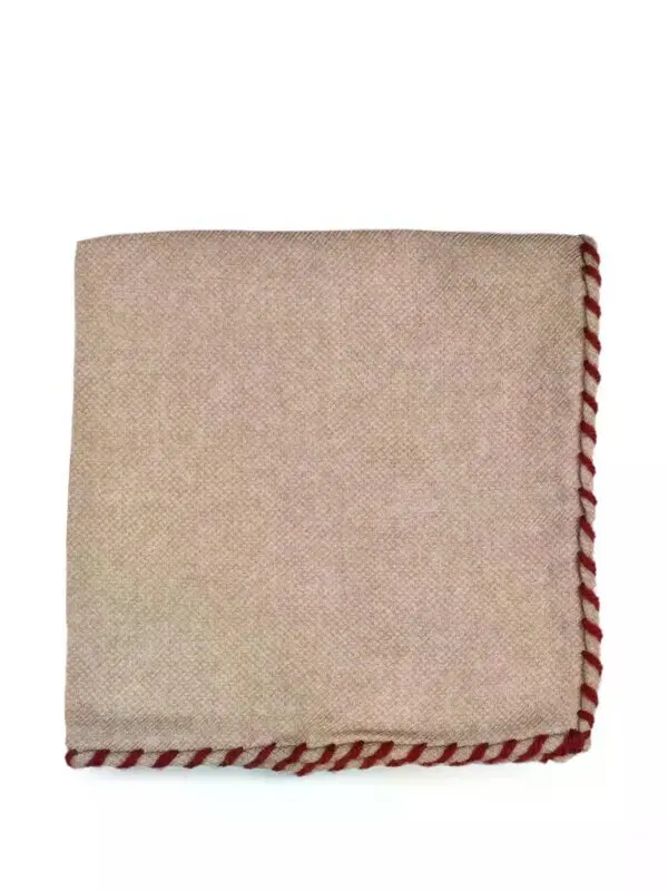 Brunello Cucinelli Contrast-trim Pocket Square - Neutrals