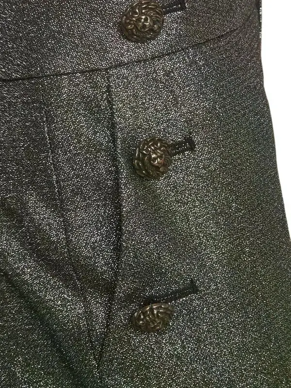 Just Cavalli Lurex Button-detail Trousers