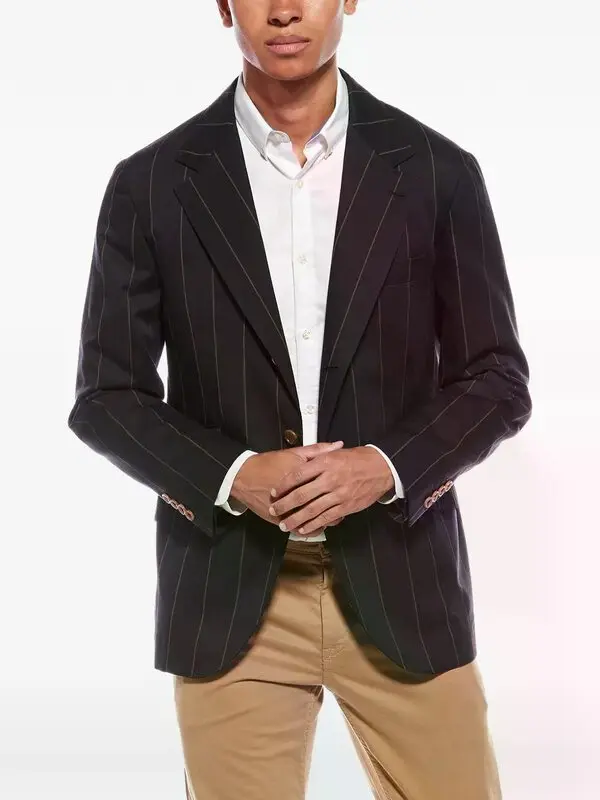 Brunello Cucinelli Striped Single-breasted Blazer