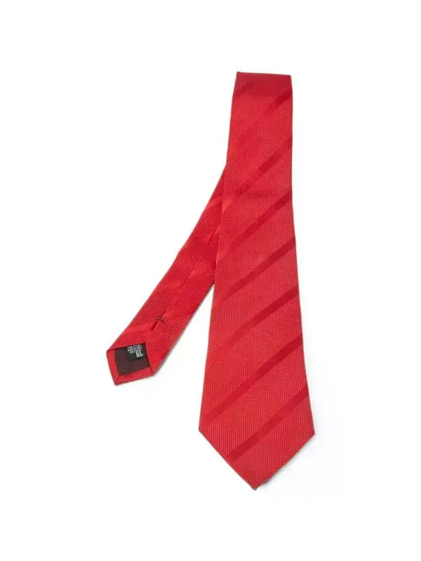 Giorgio Armani Diagonal Stripe Silk Jacquard Neck Tie