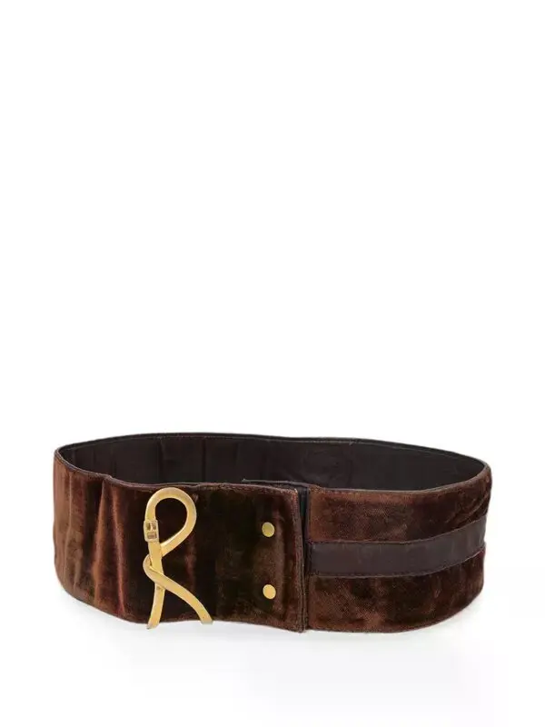 Roberta Di Camerino R Logo Velvet Belt