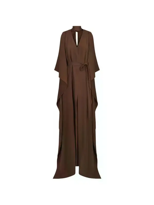 TALLER MARMO Belted Kaftan Maxi Dress - Brown
