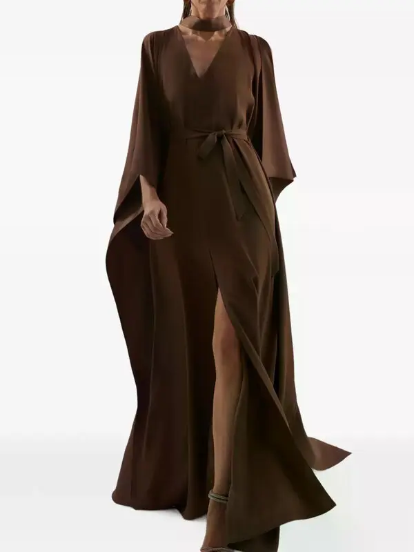 TALLER MARMO Belted Kaftan Maxi Dress
