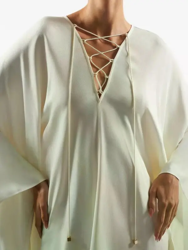 TALLER MARMO Sahara Kaftan Mini Dress - Neutrals