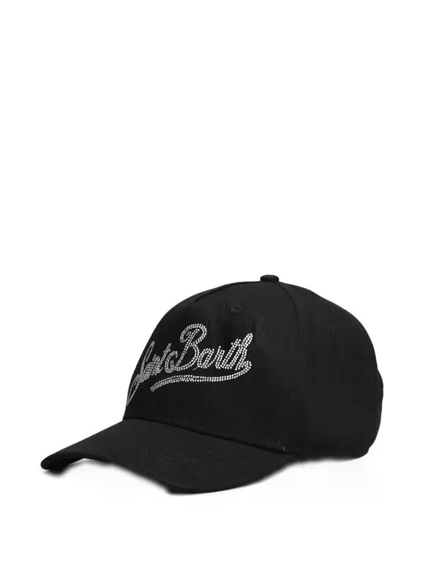 MC2 SAINT BARTH Rhinestone Logo Baseball Cap
