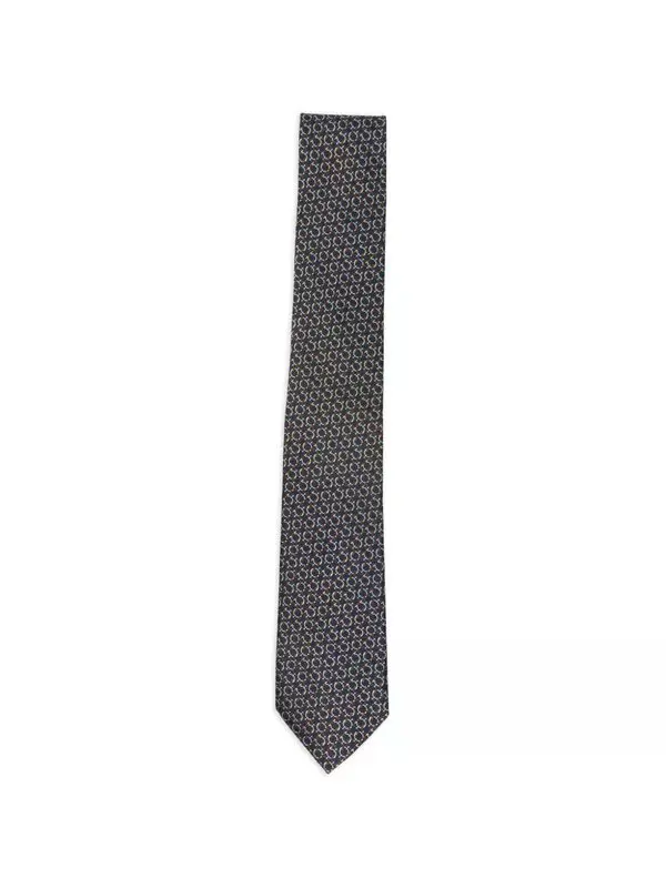 FERRAGAMO Gancini Jacquard Silk Tie