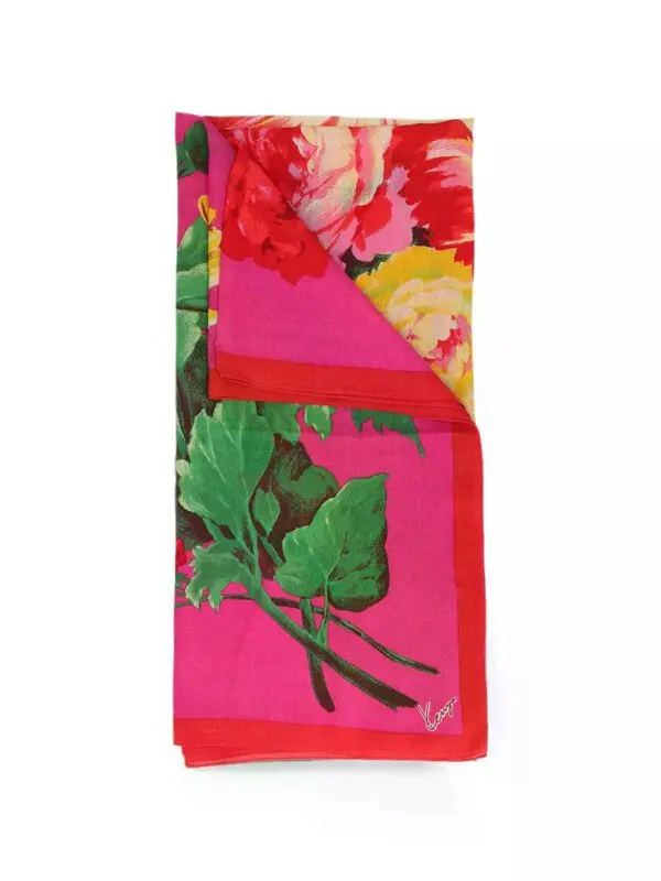 Kenzo Floral-print Scarf - Pink