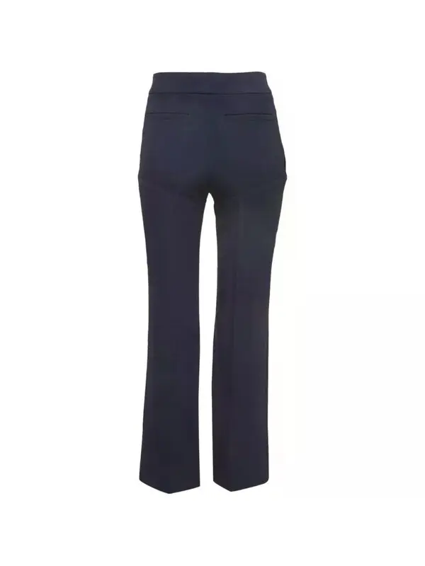 LOUIS VUITTON Navy Crepe Straight-leg Trousers