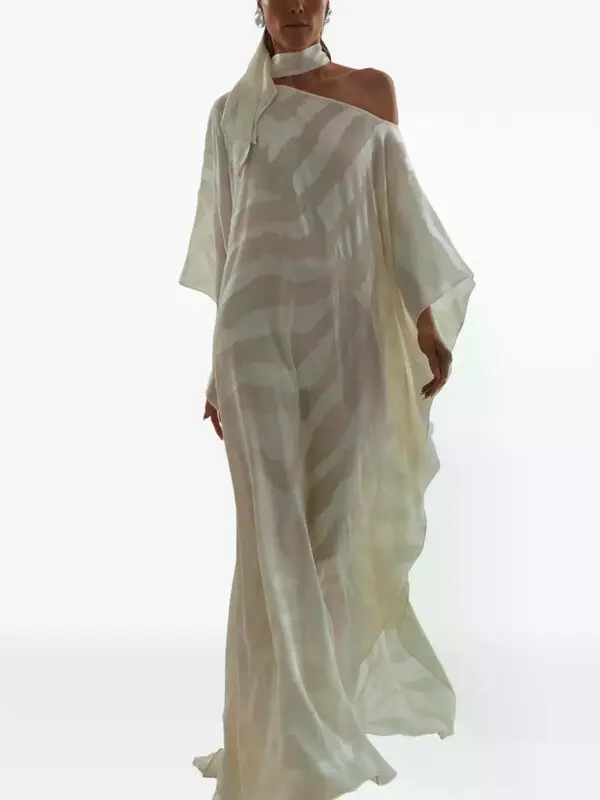 TALLER MARMO One-shoulder Kaftan Maxi Dress