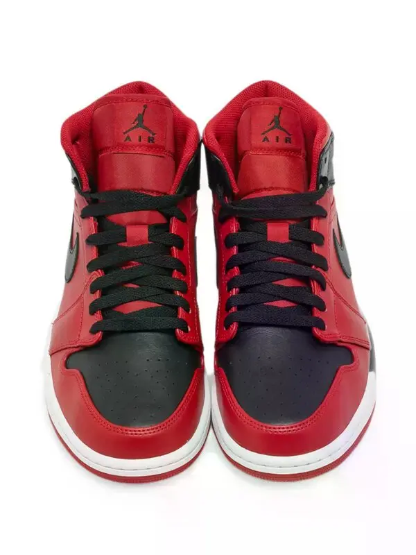 JORDAN Air 1 Reverse Bred Mid-top Sneakers - Black