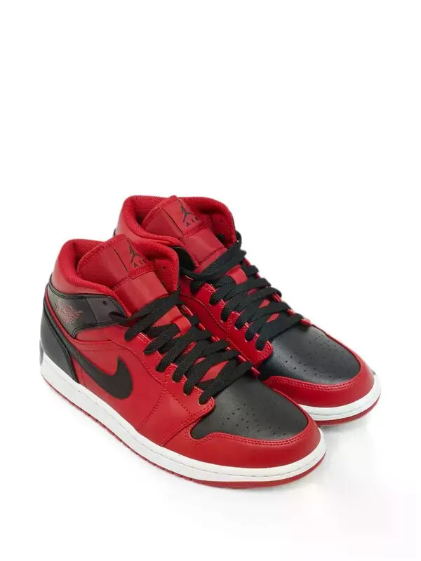 JORDAN Air 1 Reverse Bred Mid-top Sneakers - Black