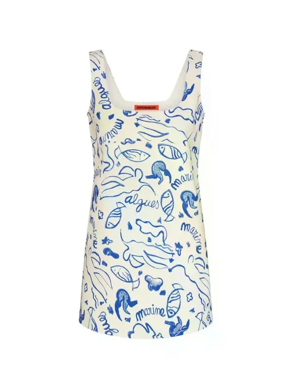 SIMONMILLER Sahara Printed Denim Dress