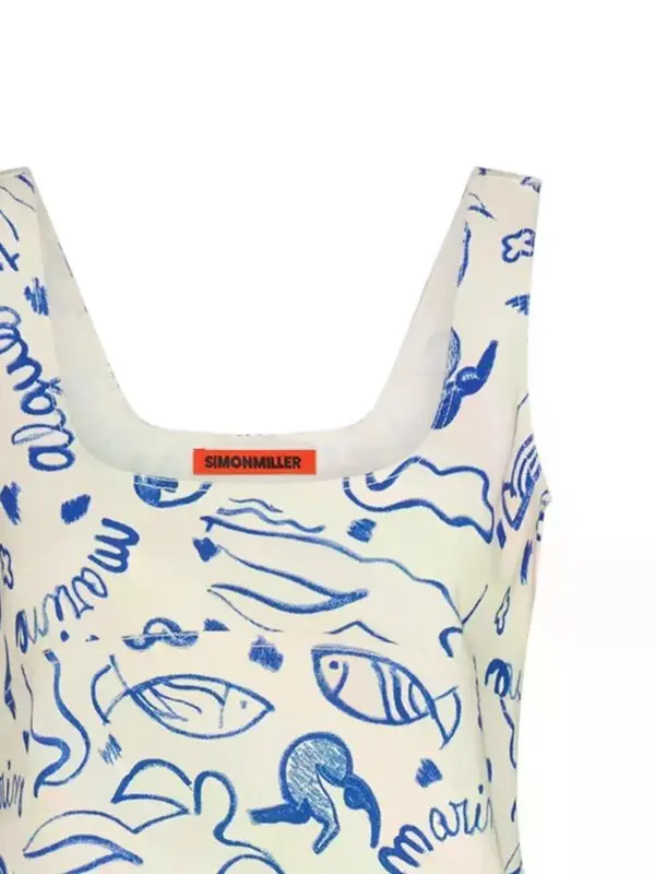 SIMONMILLER Sahara Printed Denim Dress