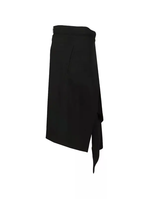 Attico Belted Asymmetric Skirt