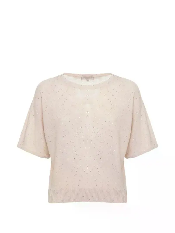 Antonelli Firenze Sequin-embellished Short-sleeve Sweater