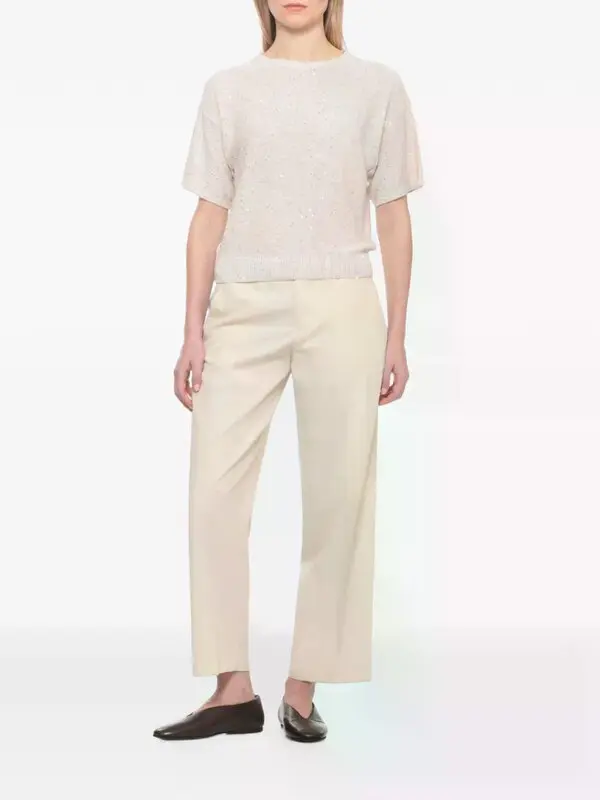 Antonelli Firenze Sequin-embellished Short-sleeve Sweater