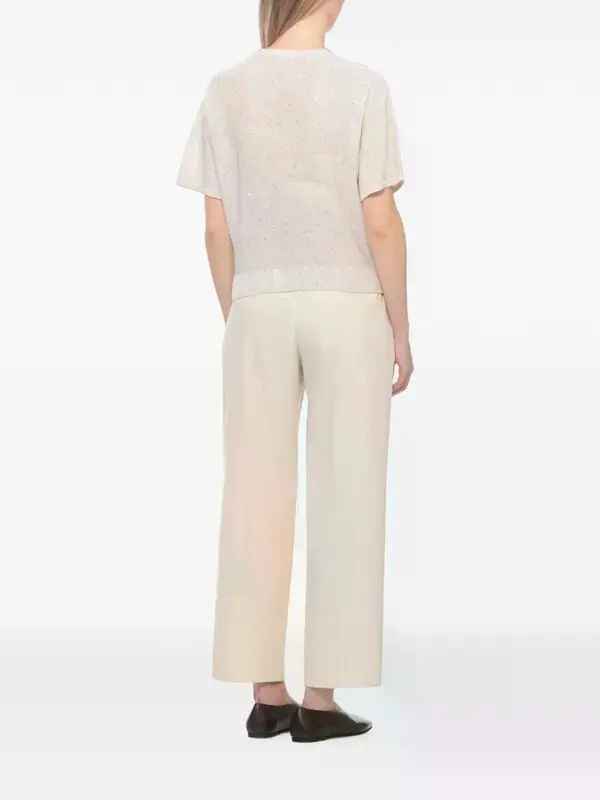 Antonelli Firenze Sequin-embellished Short-sleeve Sweater