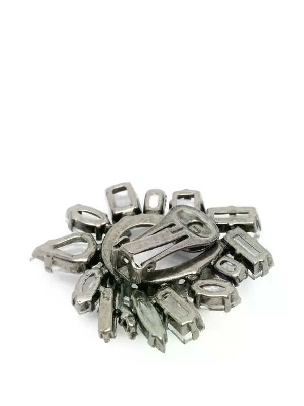 Ermanno Scervino Crystal Embellished Clip-on Earrings