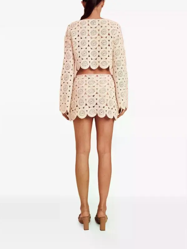 Azulu Nica Crochet Mini Skirt