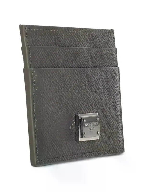 Dolce & Gabbana Dauphine Logo-plaque Grained-leather Card Holder