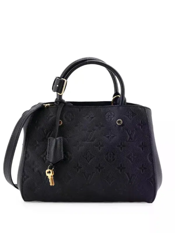 LOUIS VUITTON Montaigne Handbag In Monogram Empreinte Leather - Black