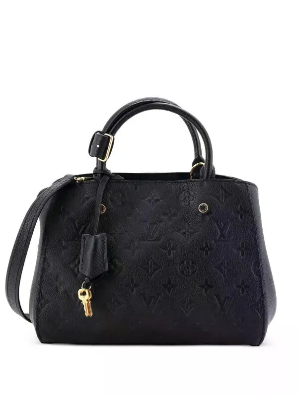 LOUIS VUITTON Montaigne Handbag In Monogram Empreinte Leather - Black