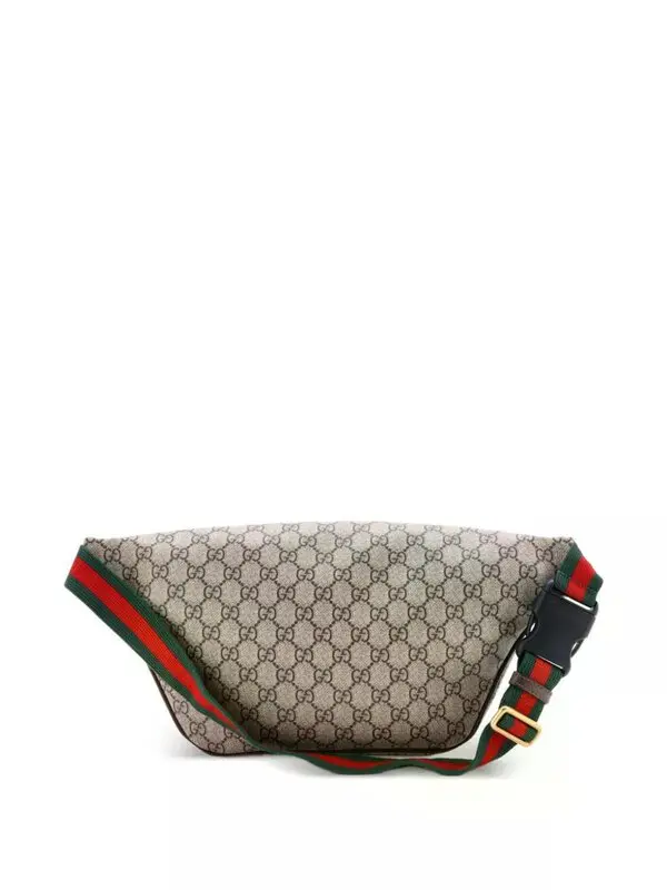 Gucci Gg Coated Canvas Applique Belt Bag - Brown
