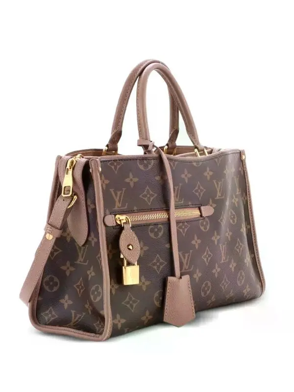 LOUIS VUITTON Popincourt Nm Handbag Monogram Canvas With Leather Pm Tote Bag - Brown
