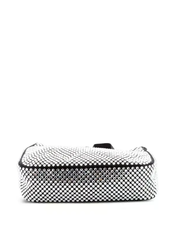 Prada Re-edition 2005 Shoulder Bag Crystal Embellished Satin - Black