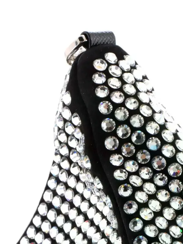 Prada Re-edition 2005 Shoulder Bag Crystal Embellished Satin - Black