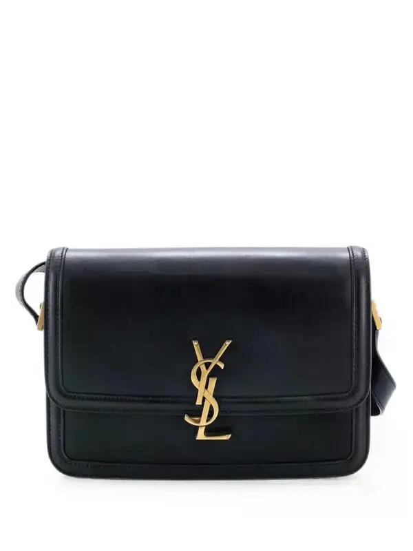Saint Laurent Solferino Shoulder Bag In Leather - Black