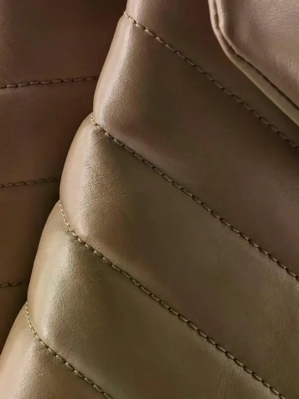 Saint Laurent Loulou Matelassé Chevron Leather Medium Shoulder Bag - Neutrals