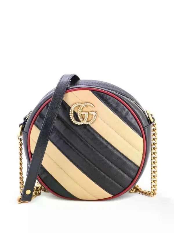 Gucci Gg Marmont Round Shoulder Bag - Black