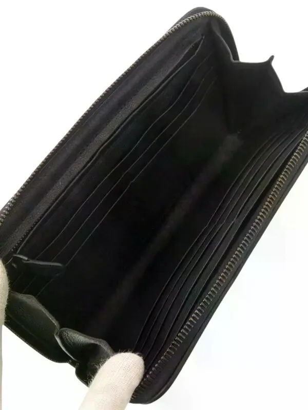 Bottega Veneta 2024-2026 Grained Leather Zip Around Organizer Wallet Long Wallets