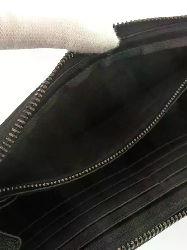 Bottega Veneta 2024-2026 Grained Leather Zip Around Organizer Wallet Long Wallets