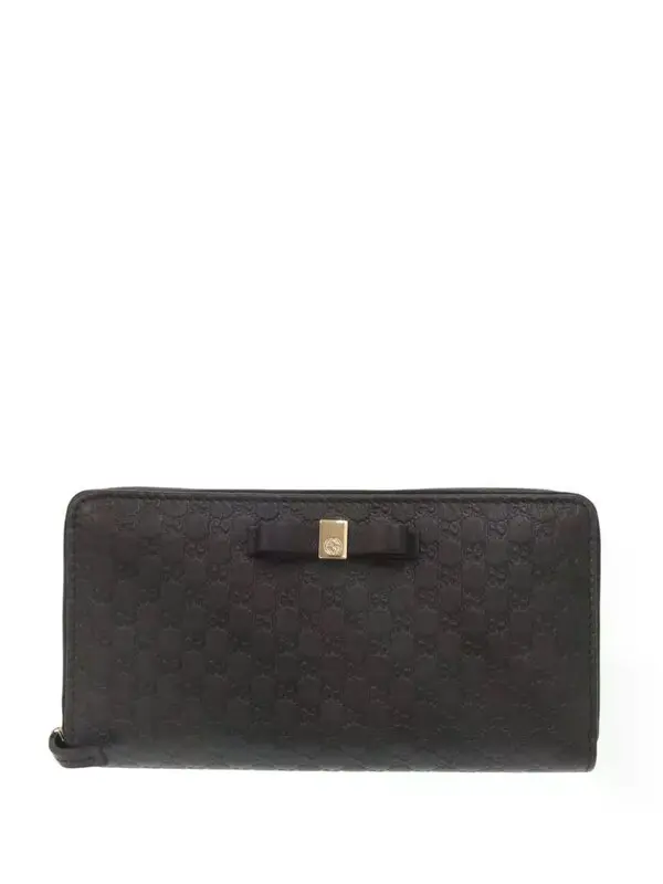 Gucci 2000-2015 Microguccissima Zip Around Wallet Long Wallets - Black