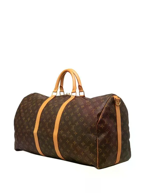 LOUIS VUITTON Monogram Keepall Bandouliere 55 Travel Bag